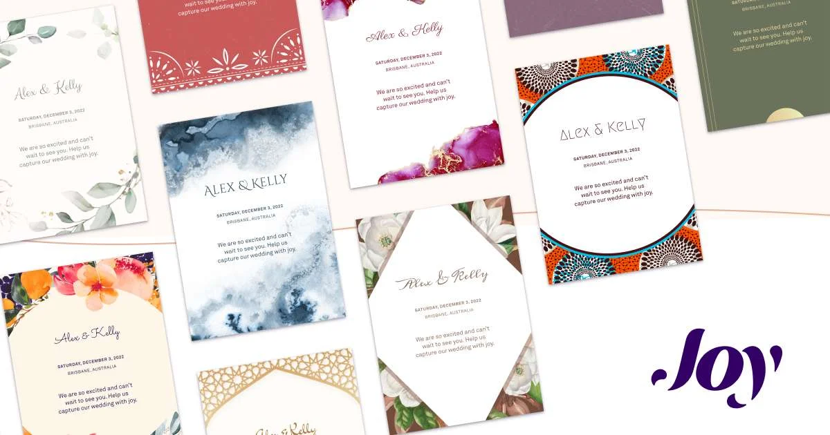Wedding Invitations | Paper + Free Online Templates | Joy