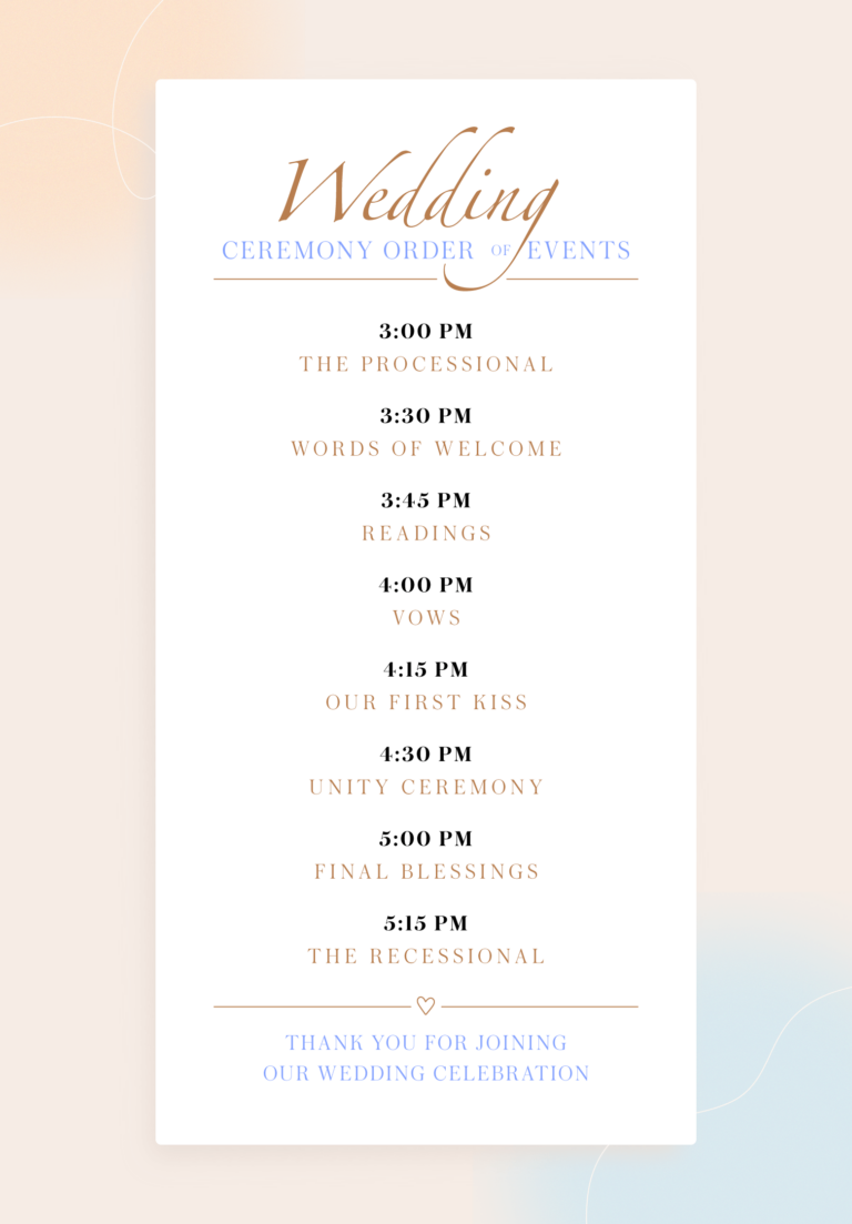 Outlining Your Wedding Ceremony Order: A Stress-Free Guide