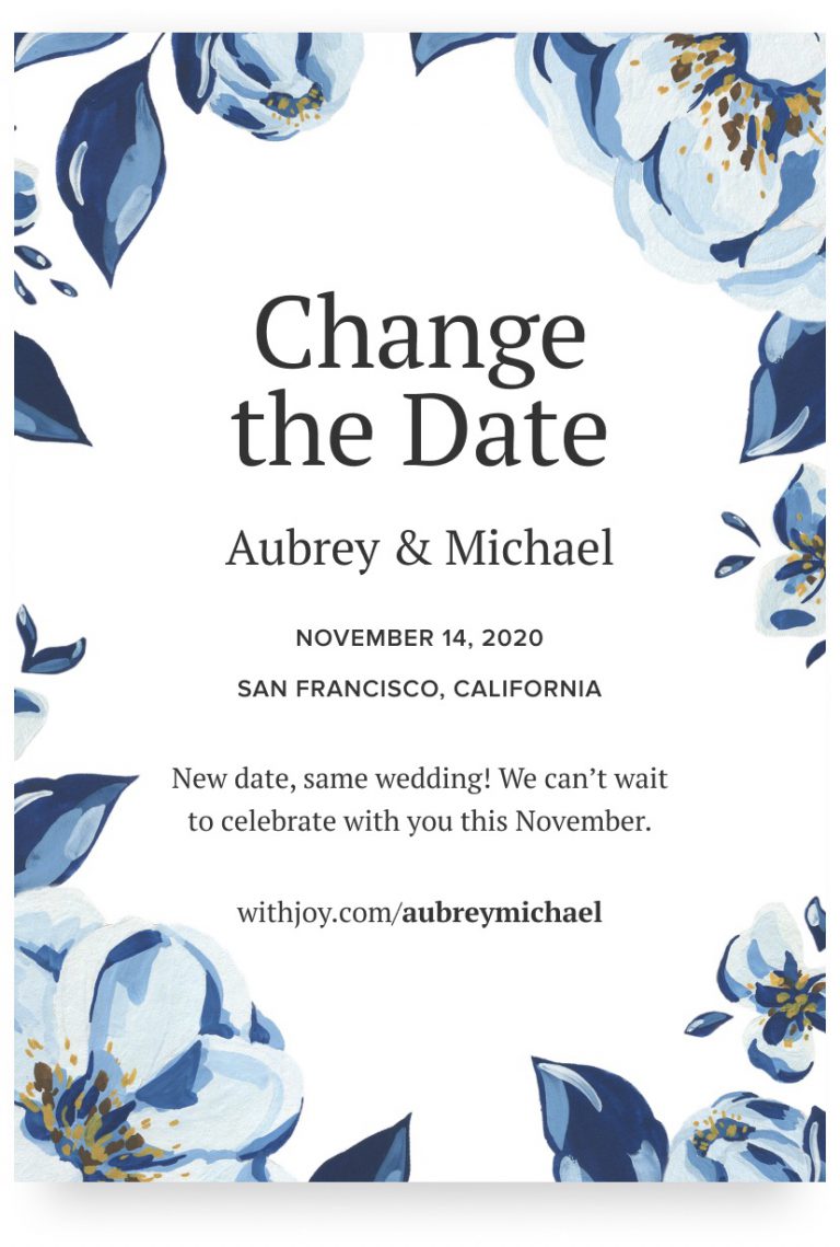 Share Your Changing Wedding Plans with Change the Dates - Joy