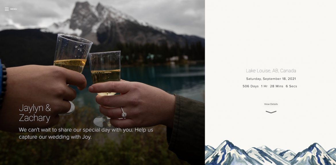 22 Creative Wedding Website Examples - Joy