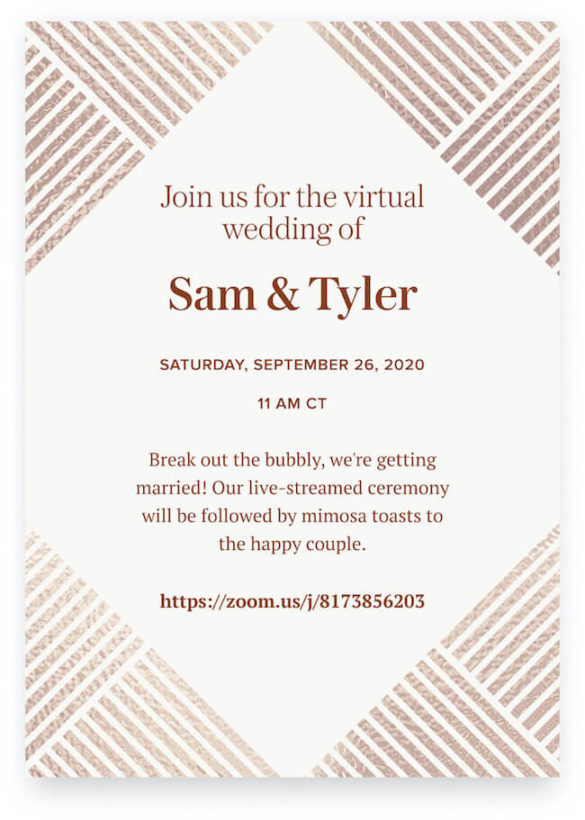 Invite Guests To Your Virtual Wedding Events with Joy - Joy
