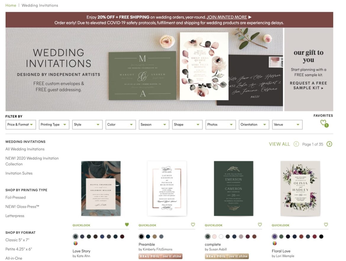 The Best Wedding Invitation Sites - Joy