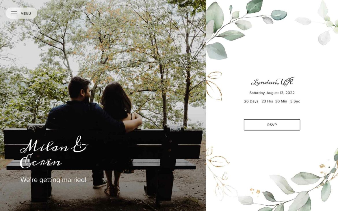 22 Creative Wedding Website Examples - Joy