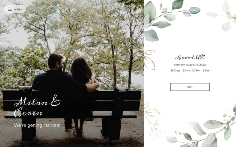 22 Creative Wedding Website Examples - Joy