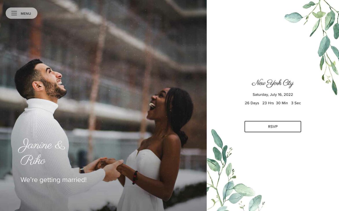 22 Creative Wedding Website Examples - Joy