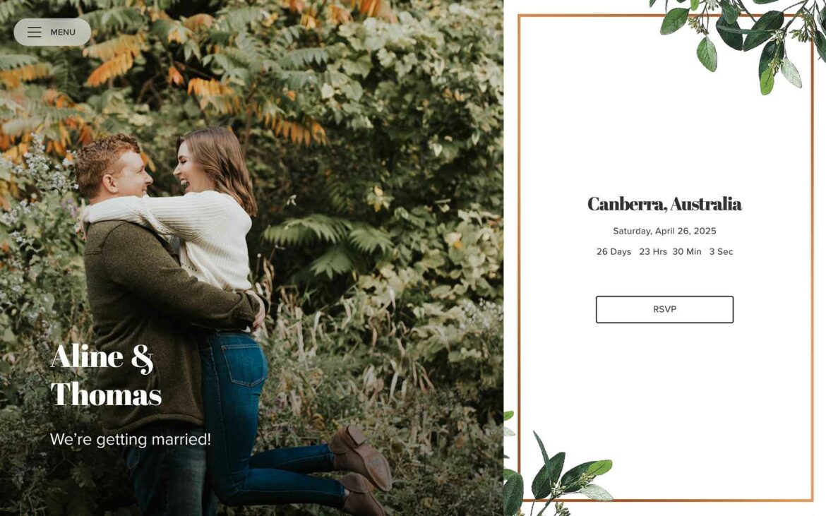 22 Creative Wedding Website Examples - Joy