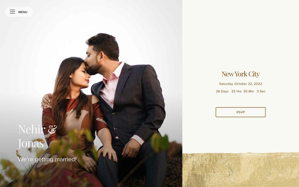 22 Creative Wedding Website Examples - Joy