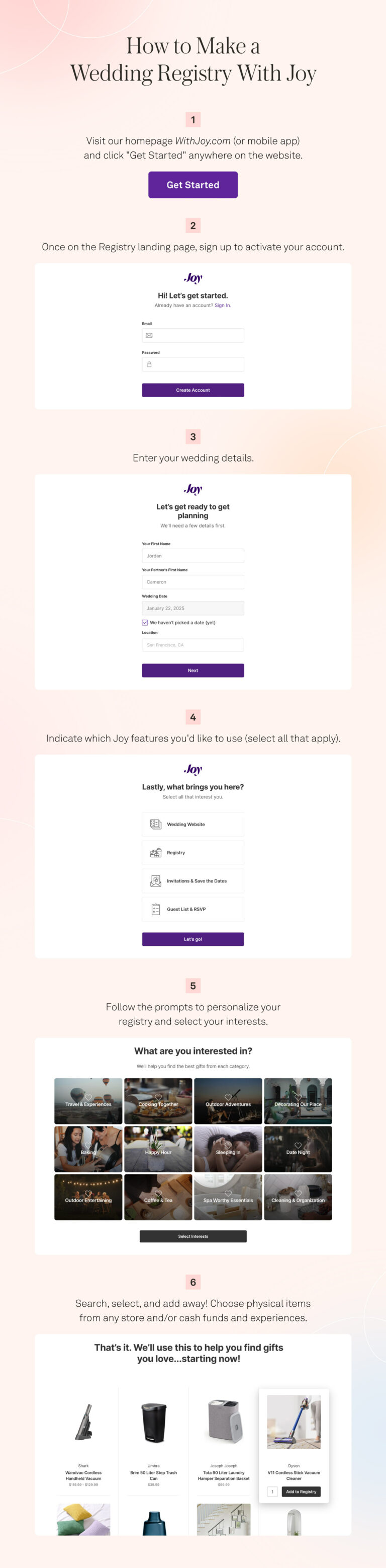How to Make a Wedding Registry in 6 Easy Steps