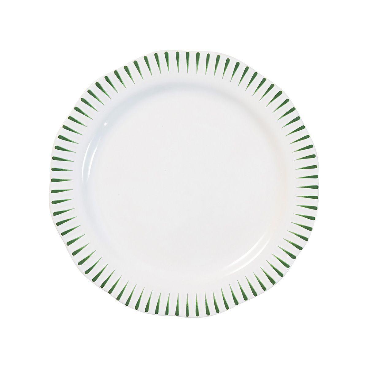 Juliska Sitio Stripe Dinner Plate in Basil | Joy