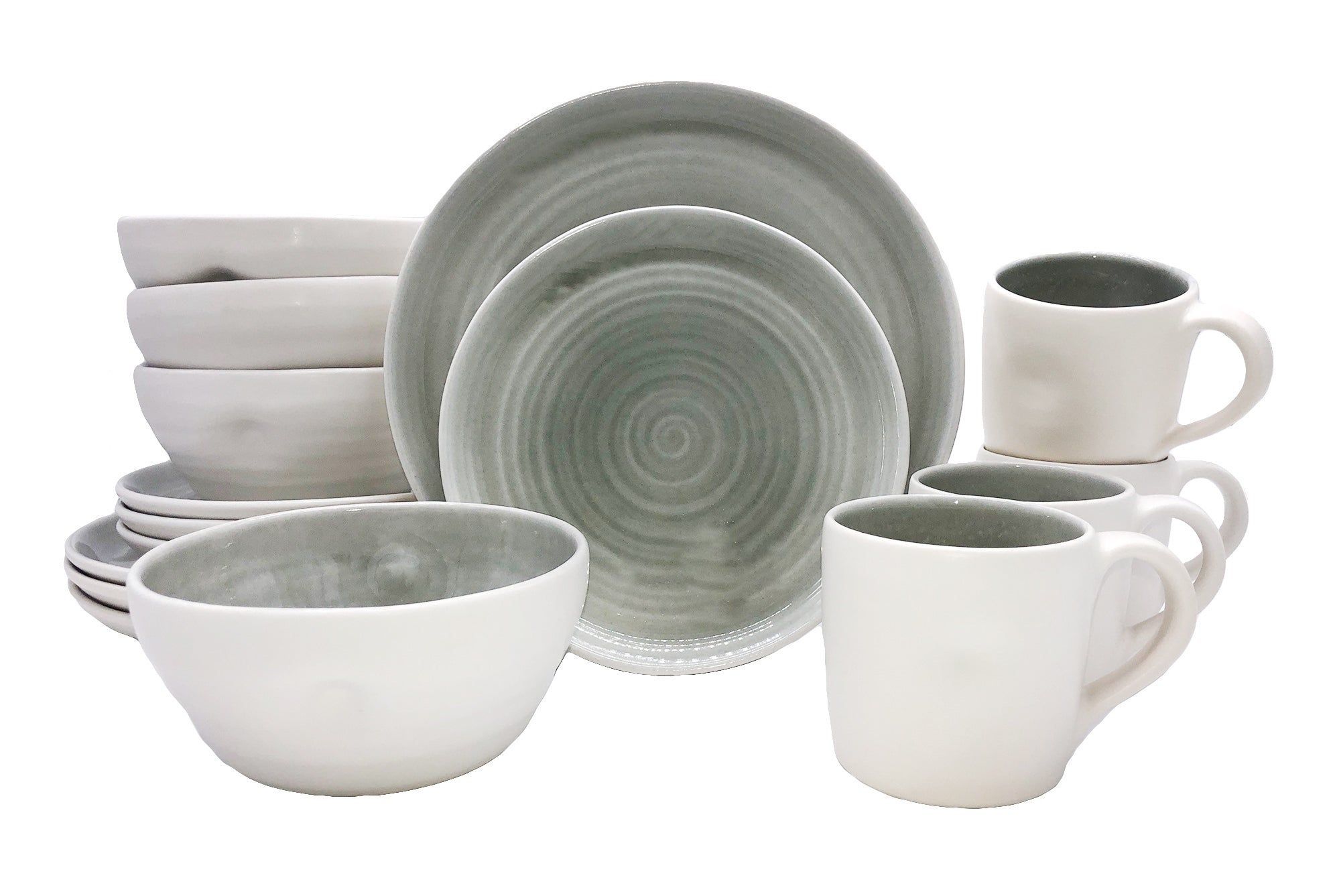 Canvas Home Pinch 16-Piece Dinnerware Set in Grey, Service for 4 | Joy