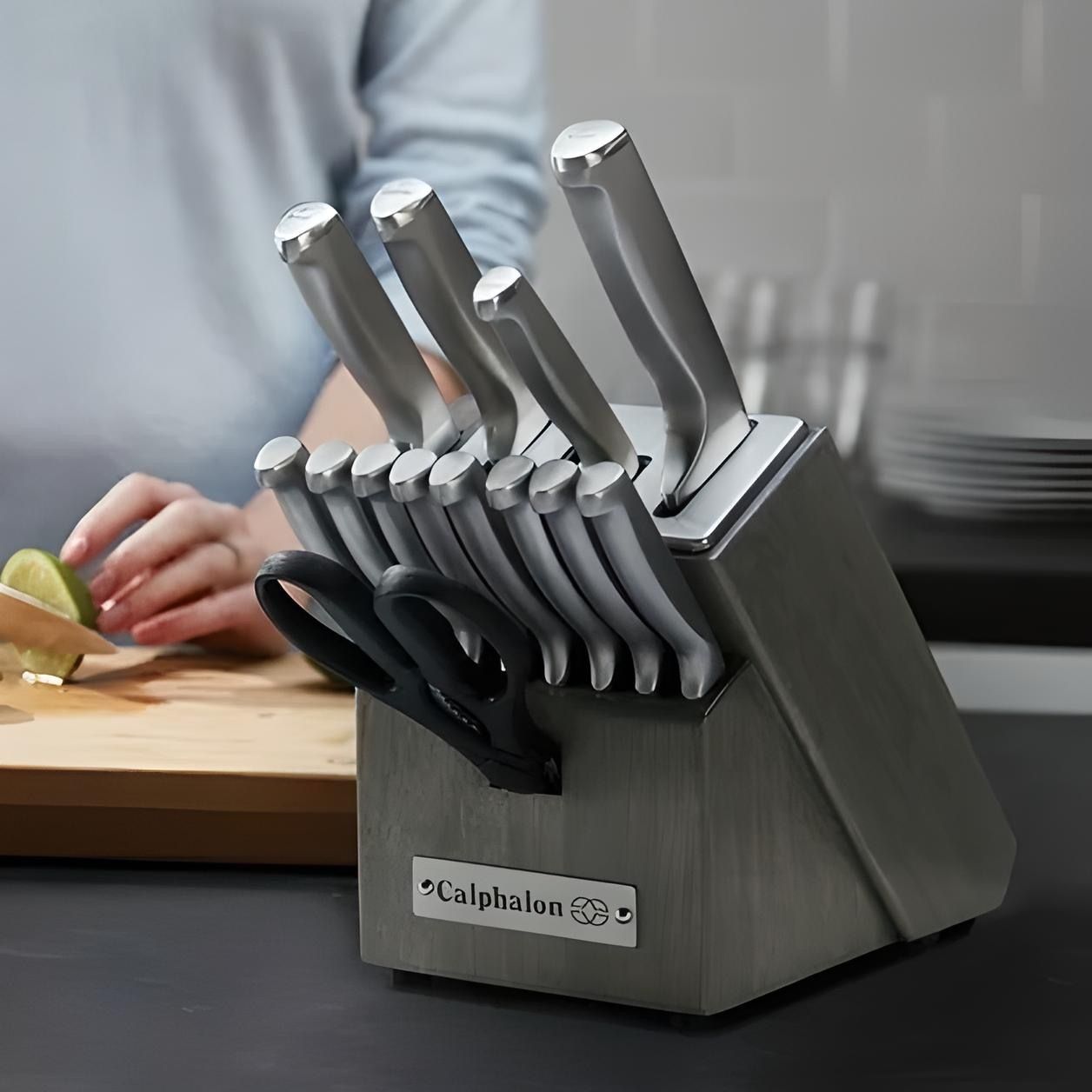 Calphalon Classic Self Sharpening 15-Piece Stainless Steel Cutlery ...