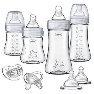 Chicco Duo Newborn Hybrid Baby Bottle Starter Gift Set in Grey | Joy