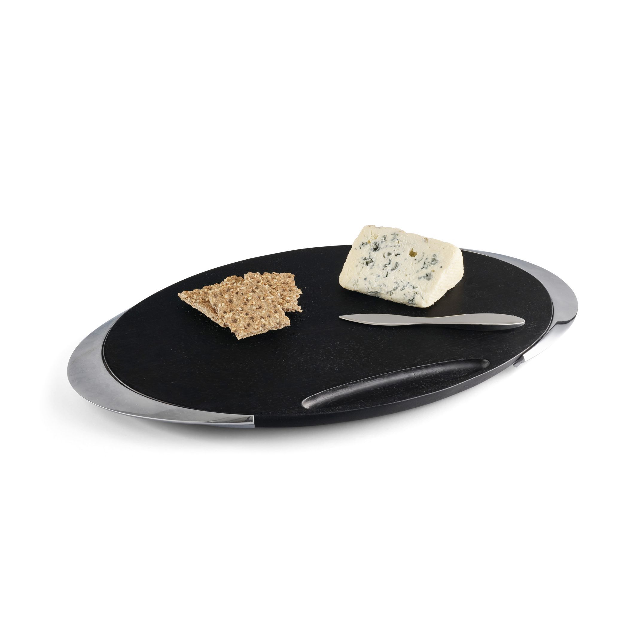 Nambe Noir Cheese Board with Knife | Joy