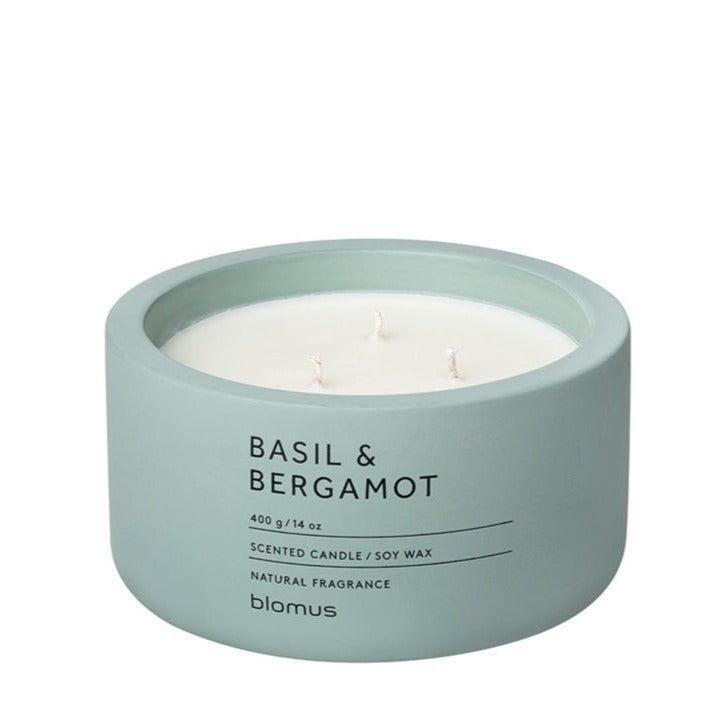 Blomus Fraga Candle In Basil & Bergamot - Pine Gray | Joy