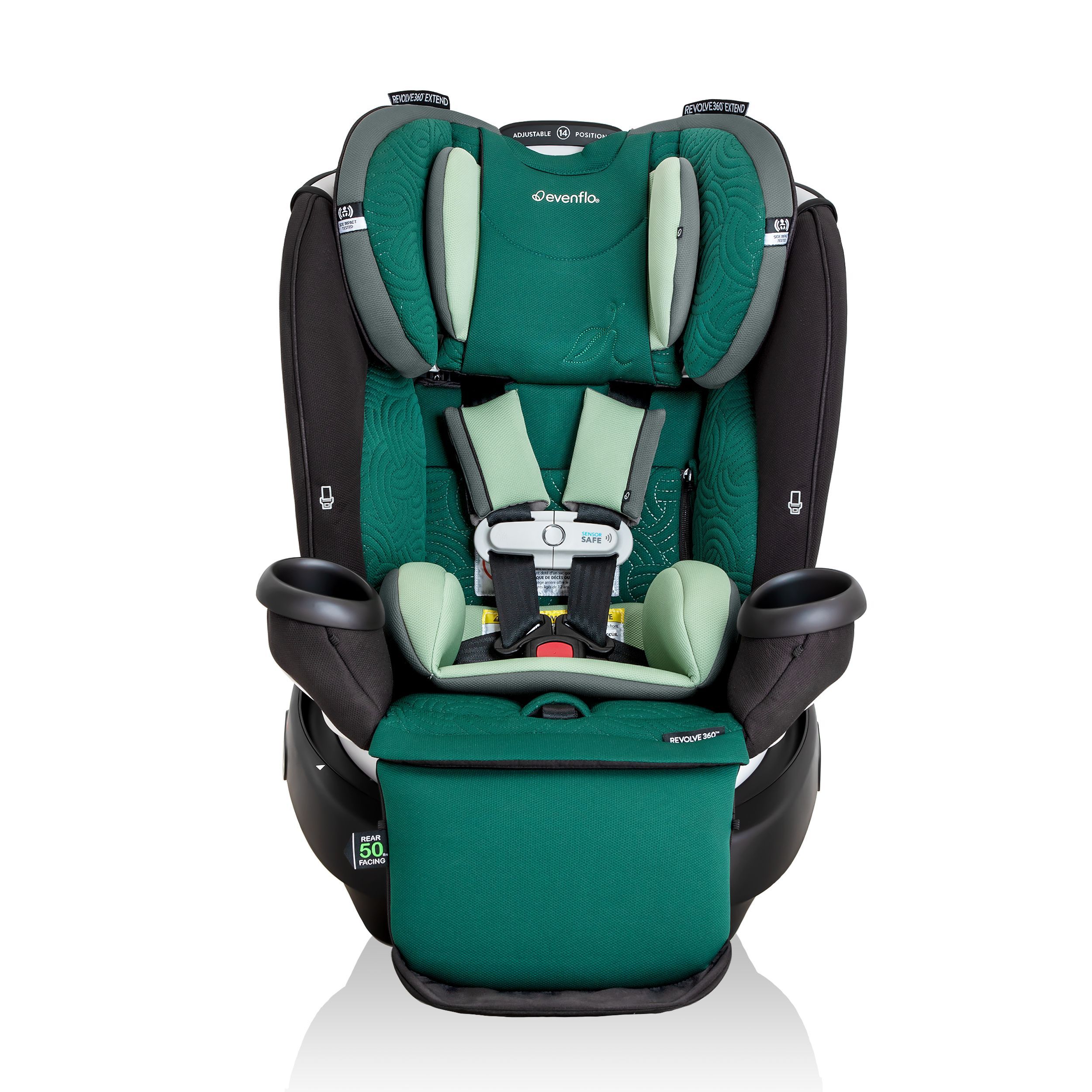 Evenflo GOLD Revolve360 Extend Green & Gentle Rotational All-In-One Car ...