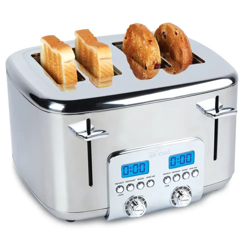 All-Clad 4-Slice Stainless Steel Digital Toaster | Joy