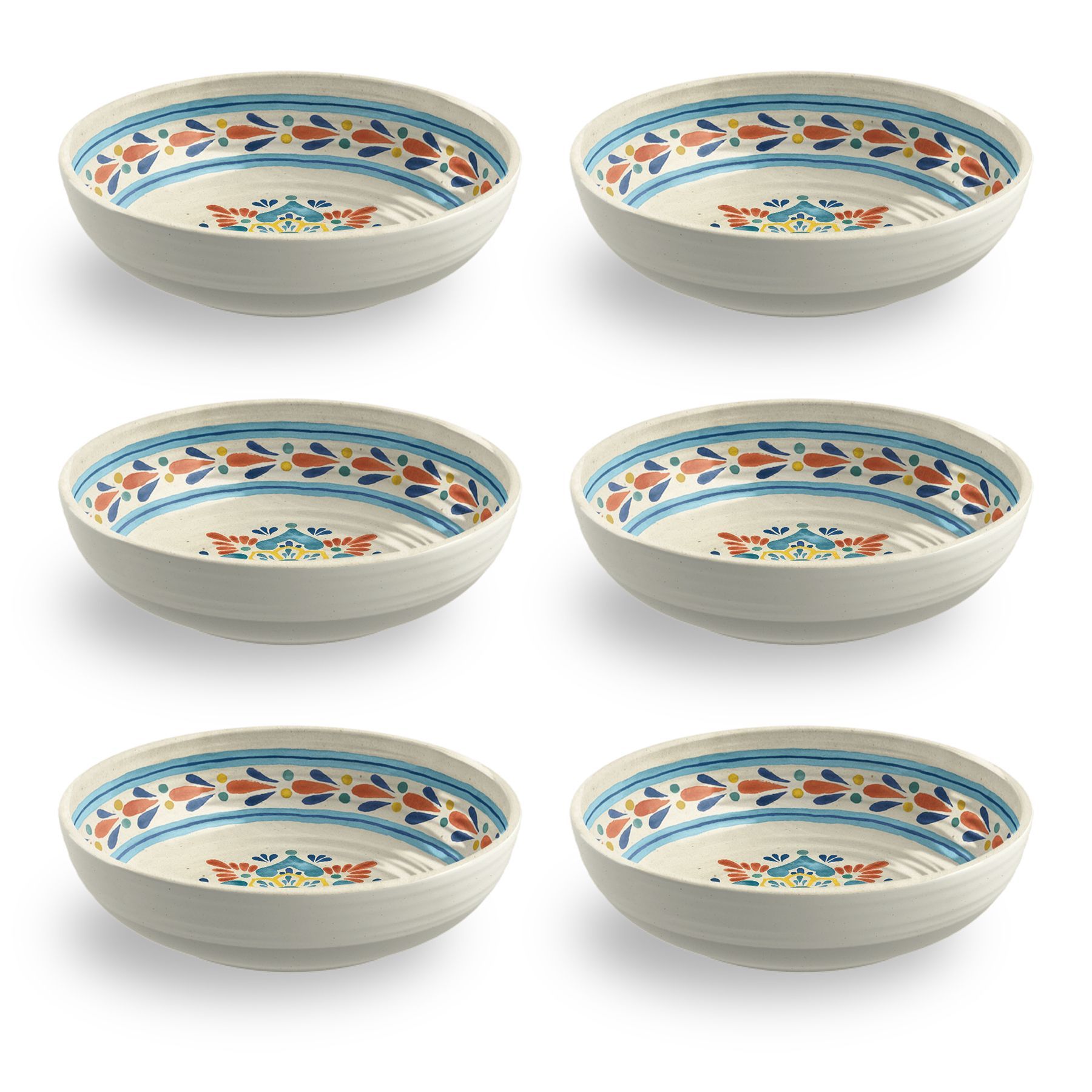 Abode Homewares La Cena Medallion Low Bowl, Set of 6 | Joy