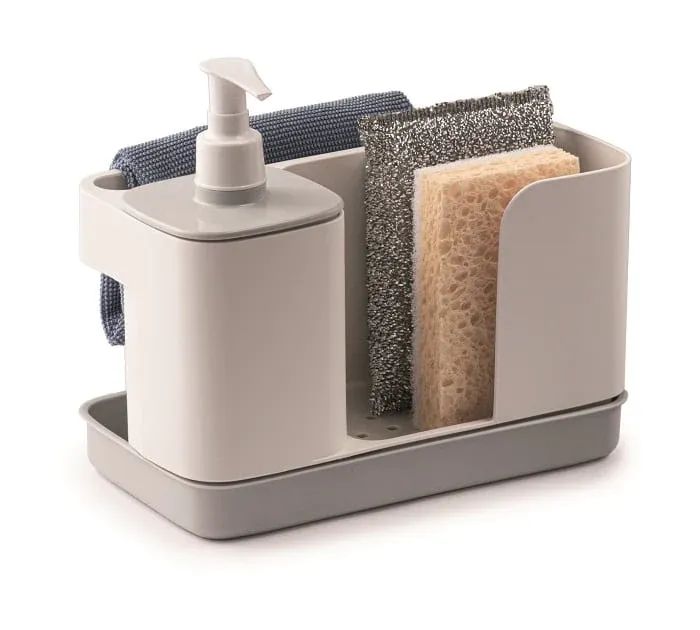 Snips Tidy Up Soap Dispenser in White/Grey | Joy