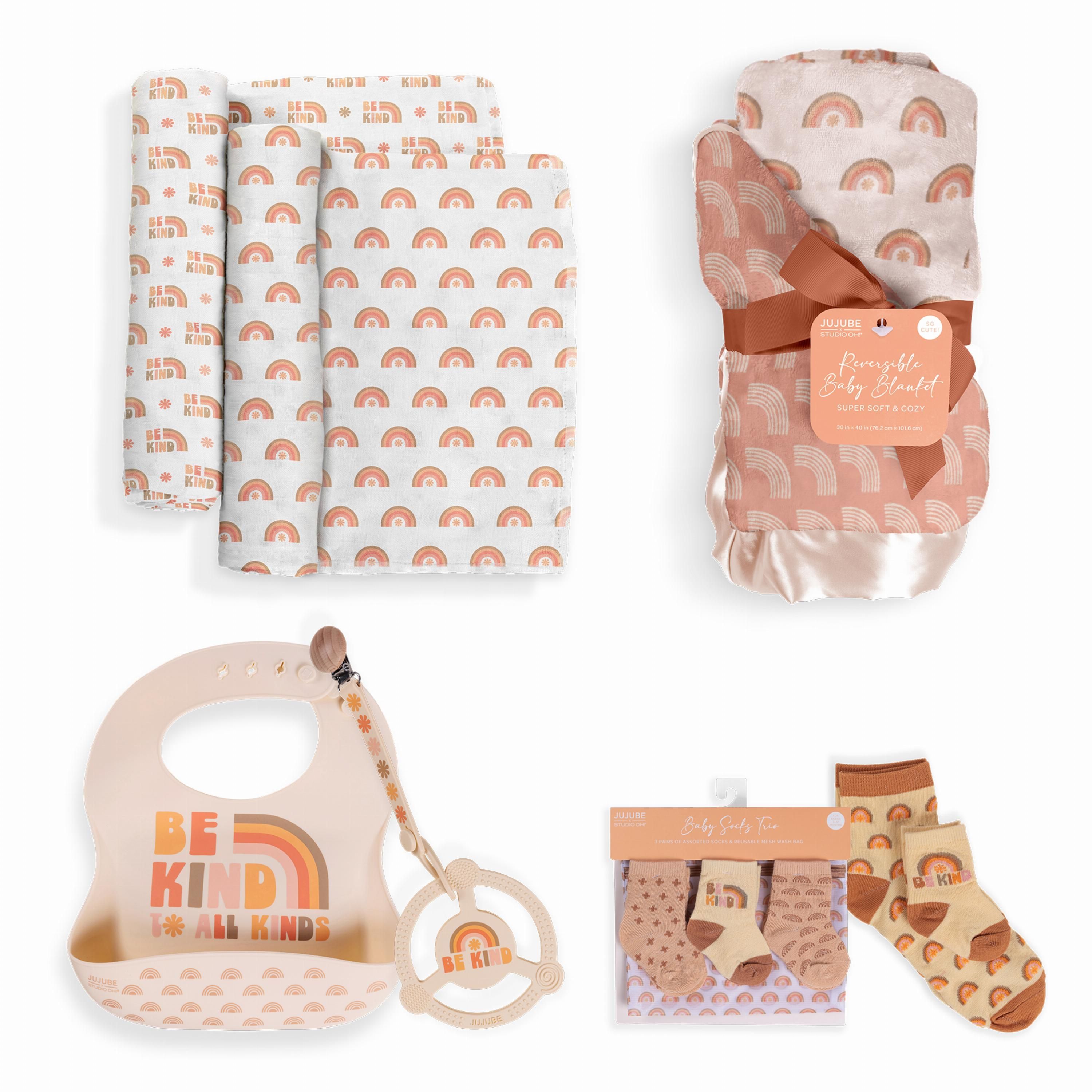 JuJuBe Everyday Essentials Baby Bundle in Be Kind Rainbows | Joy