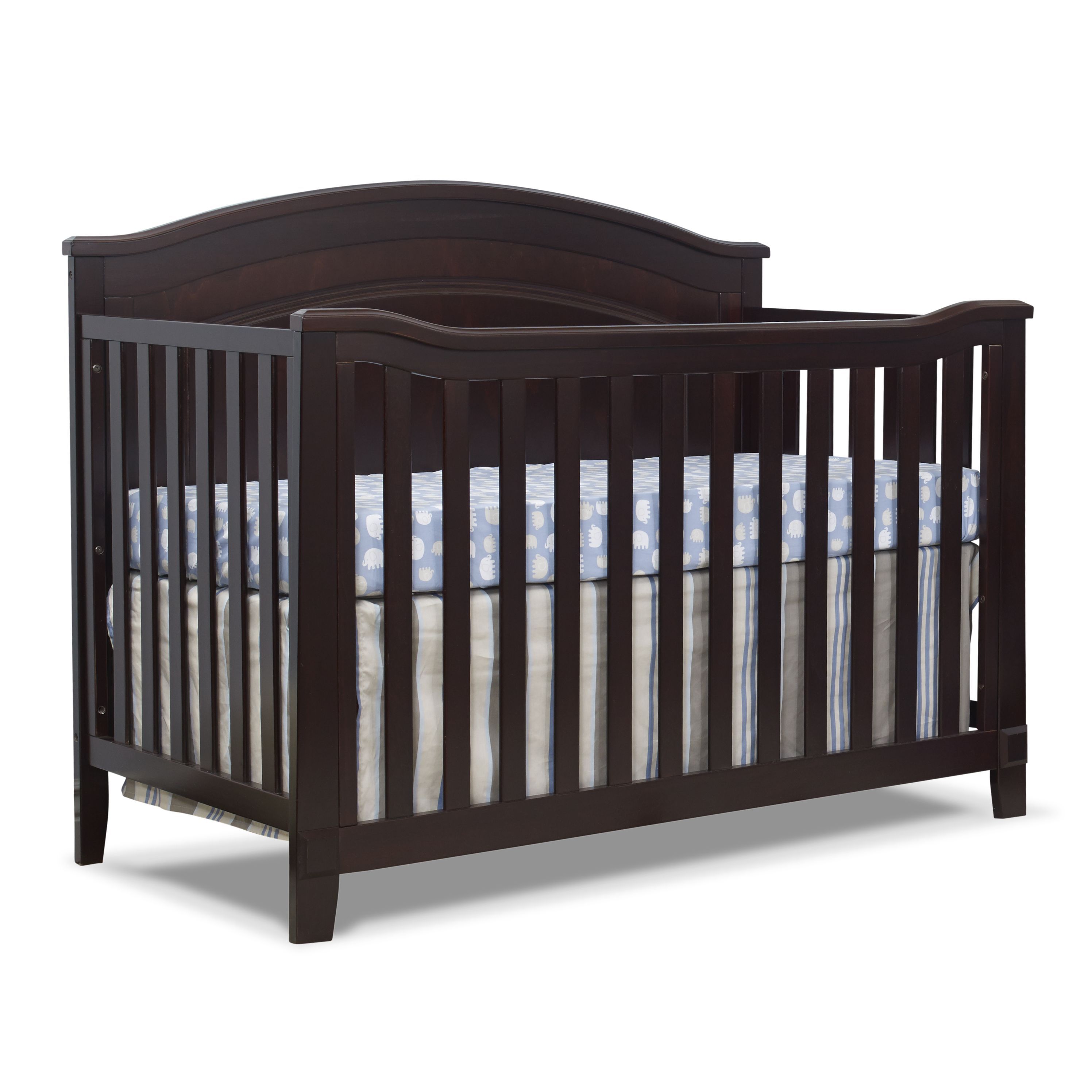 Sorelle Furniture Berkley Round Top Panel Crib in Espresso | Joy