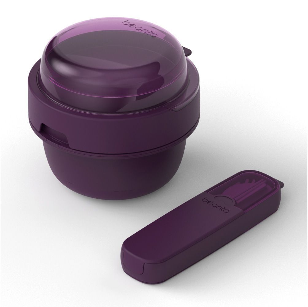 Beanto Bowl & Cutlery Set in Eggplant | Joy