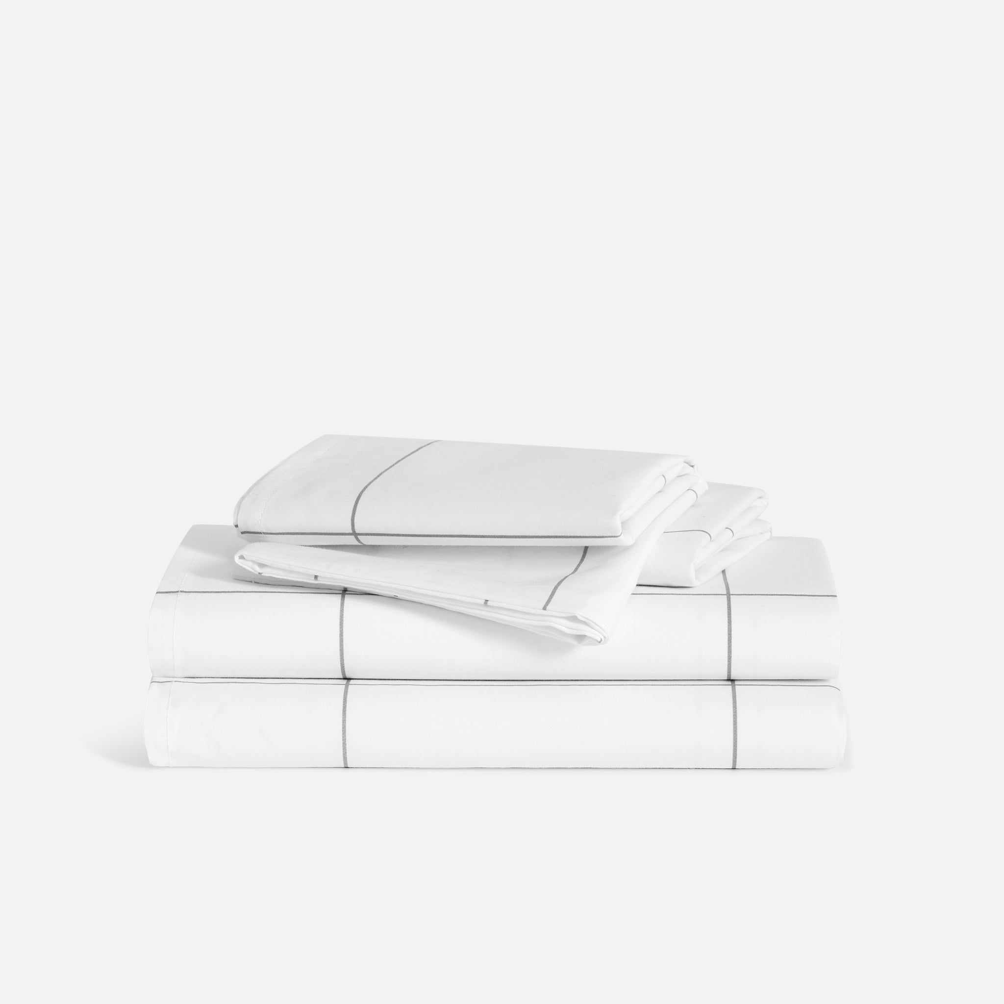 Brooklinen Classic Percale Core Sheet Set in Window Pane, Twin | Joy