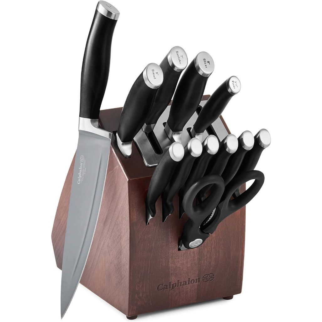 Calphalon Contemporary SharpIN 13-Piece Nonstick Knife Block Set | Joy