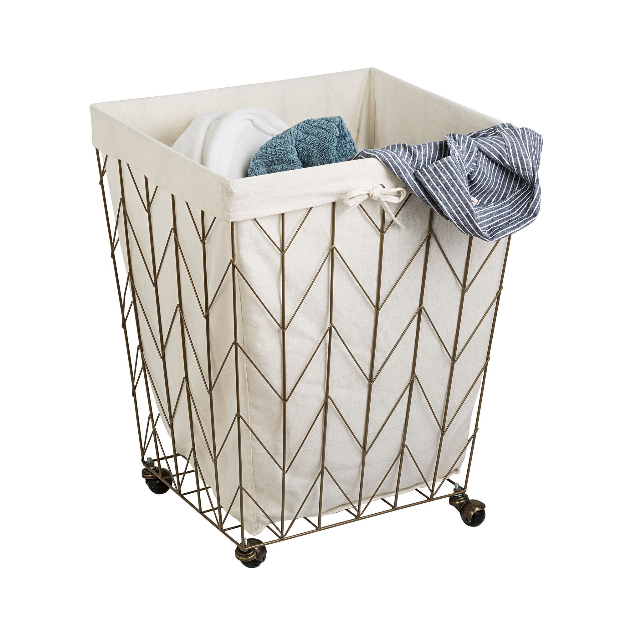 Honey-Can-Do Chevron Wire Hamper | Joy
