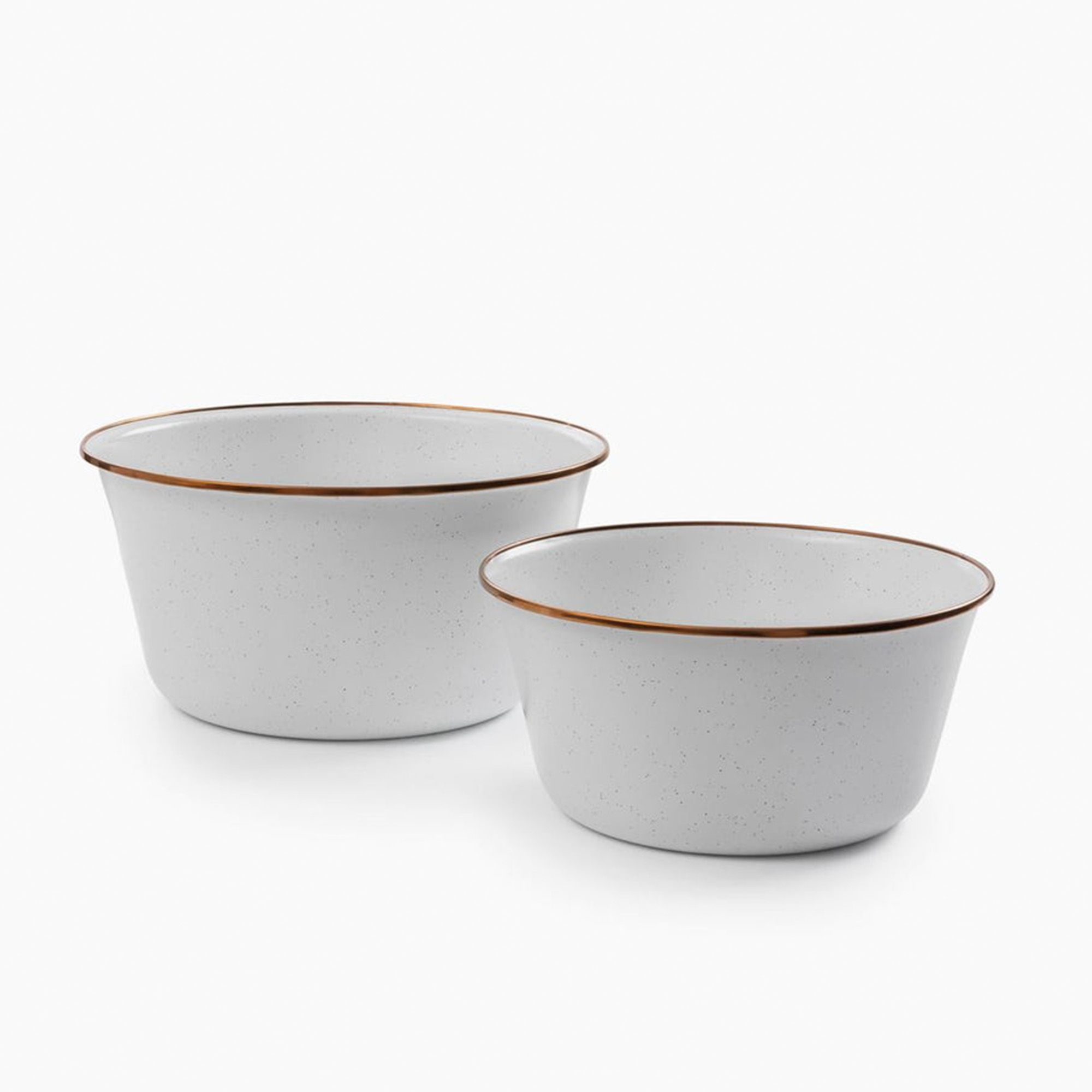 Barebones Enamel 2-Piece Mixing Bowl Set in Eggshell | Joy
