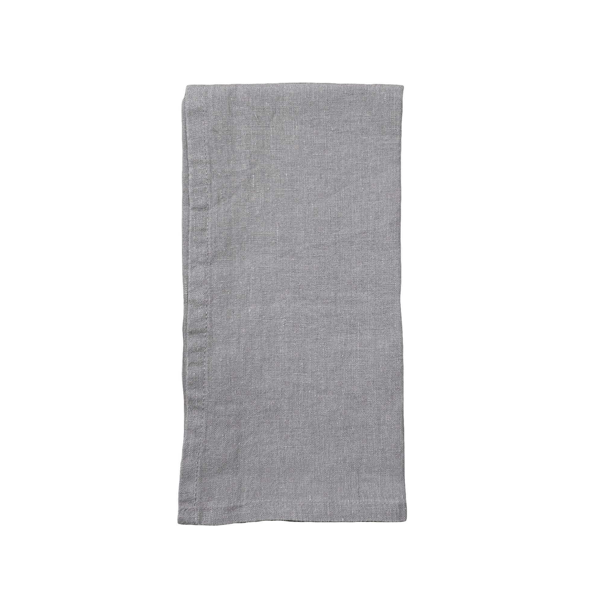 Canvas Home Stone Washed Linen Napkins in Charcoal, Set of 4 | Joy