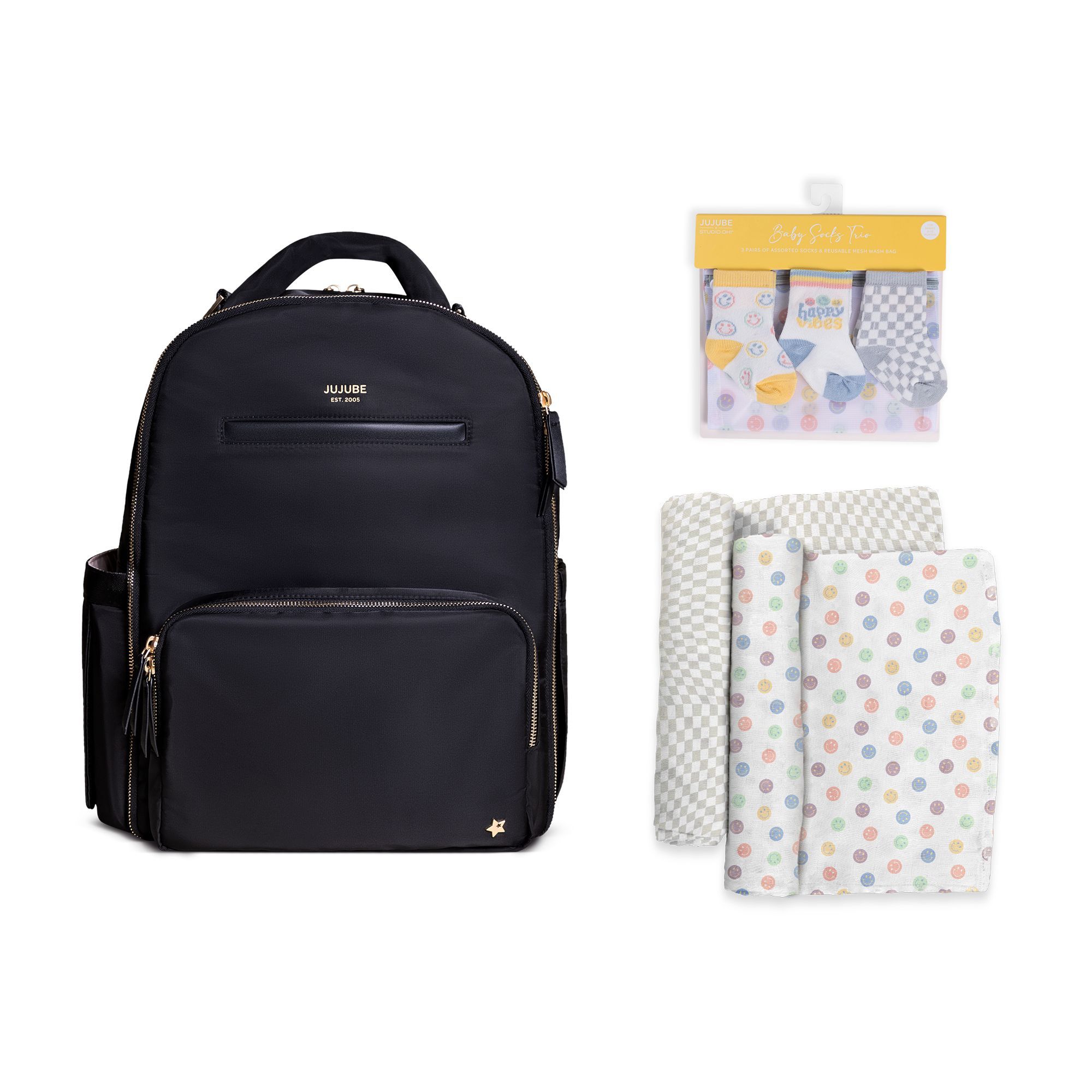 JuJuBe Happy Newborn Gift Bundle: Happy Baby Vibes | Joy