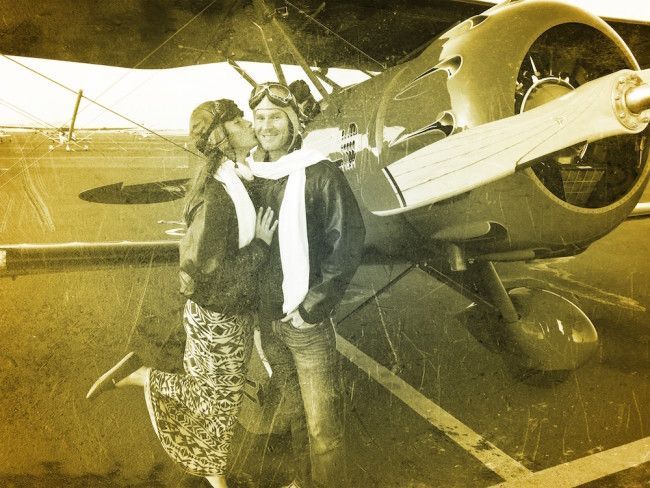 Spur Experiences Biplane Sunset Champagne Flight for 2 (Austin, TX) | Joy