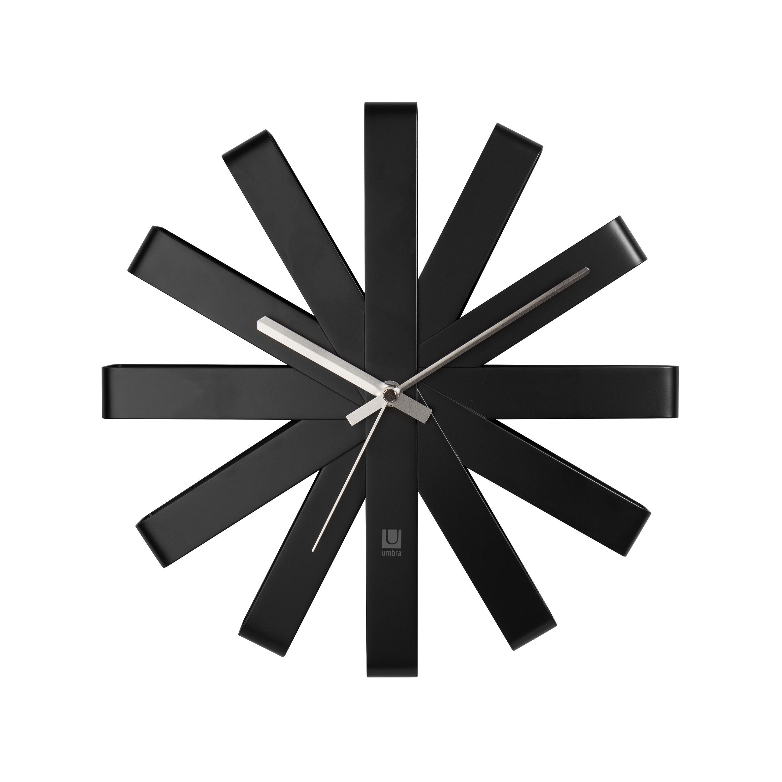 Umbra Ribbon Wall Clock in Black | Joy