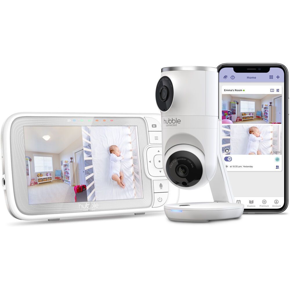 Hubble Nursery Pal Dual Vision Smart Monitor with Parent Unit Viewer ...