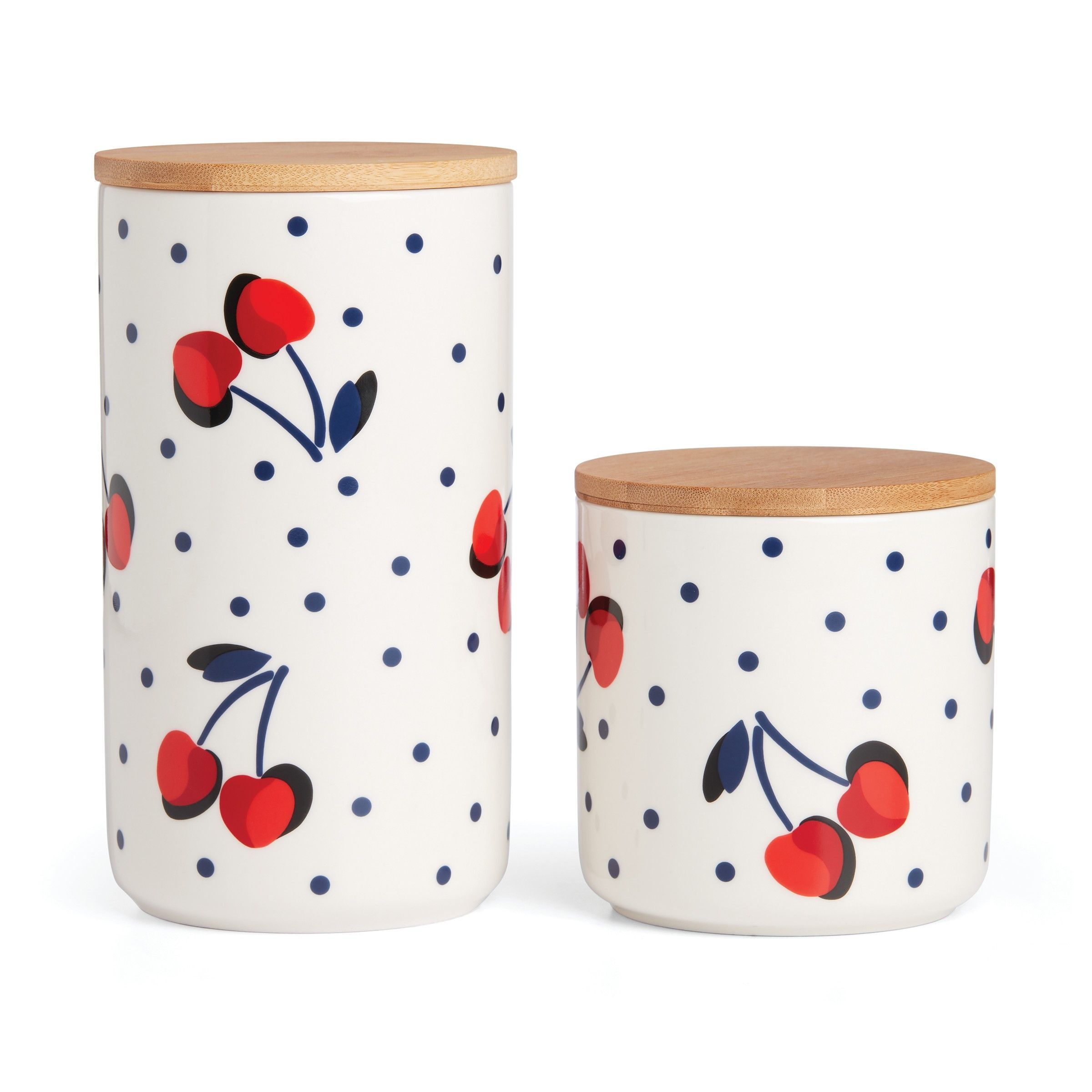 Kate Spade New York Vintage Cherry Dot 2-Piece Canister Set | Joy