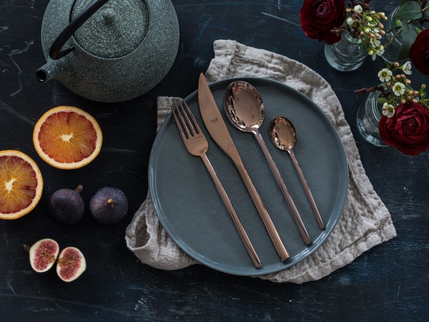 MEPRA Due 5-Piece Place Setting in Bronzo | Joy