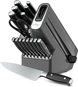 Ninja Foodi NeverDull Premium Self Sharpening 17-Piece Knife Block Set ...