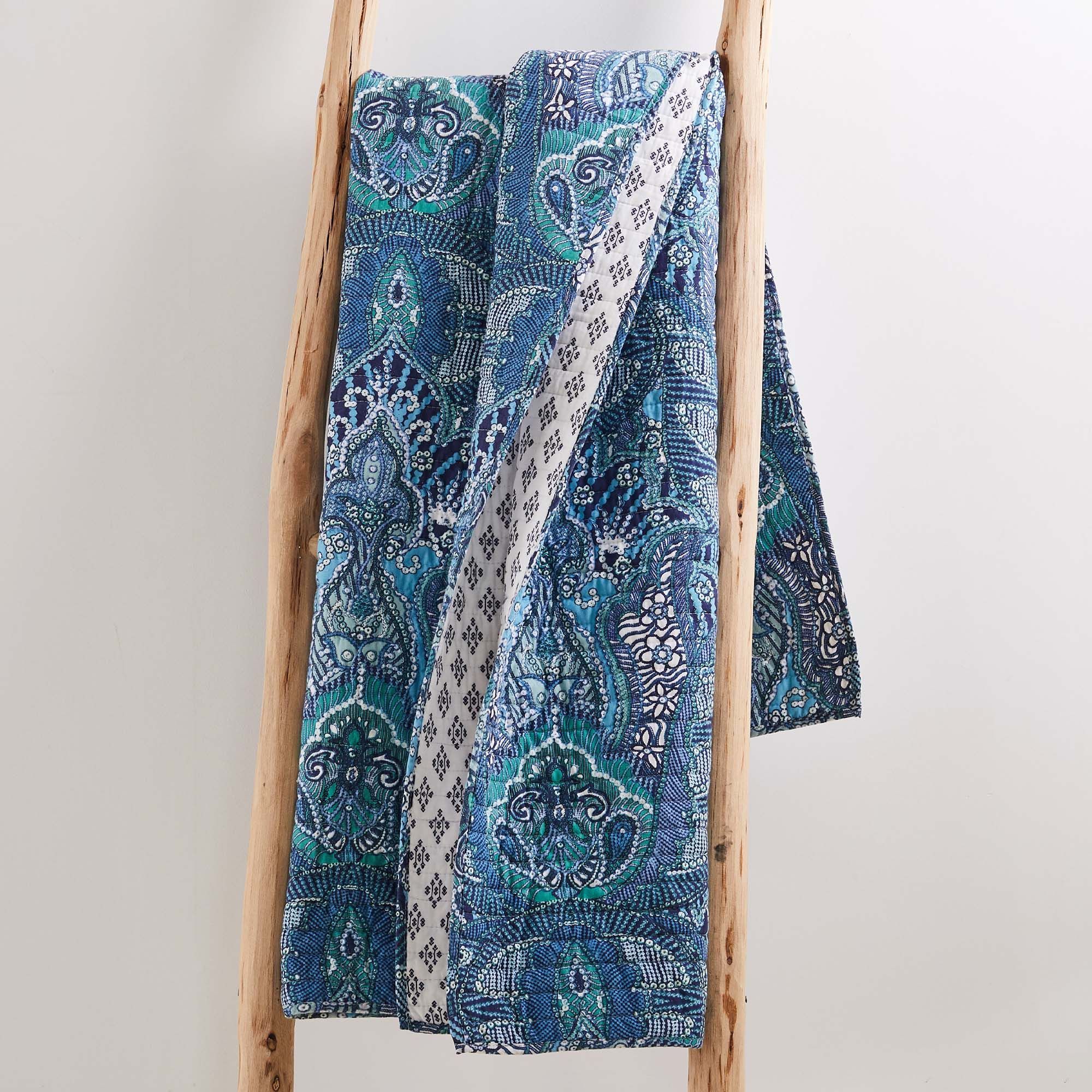 Levtex Bellamy Cotton Quilted Throw, 50" x 60" | Joy