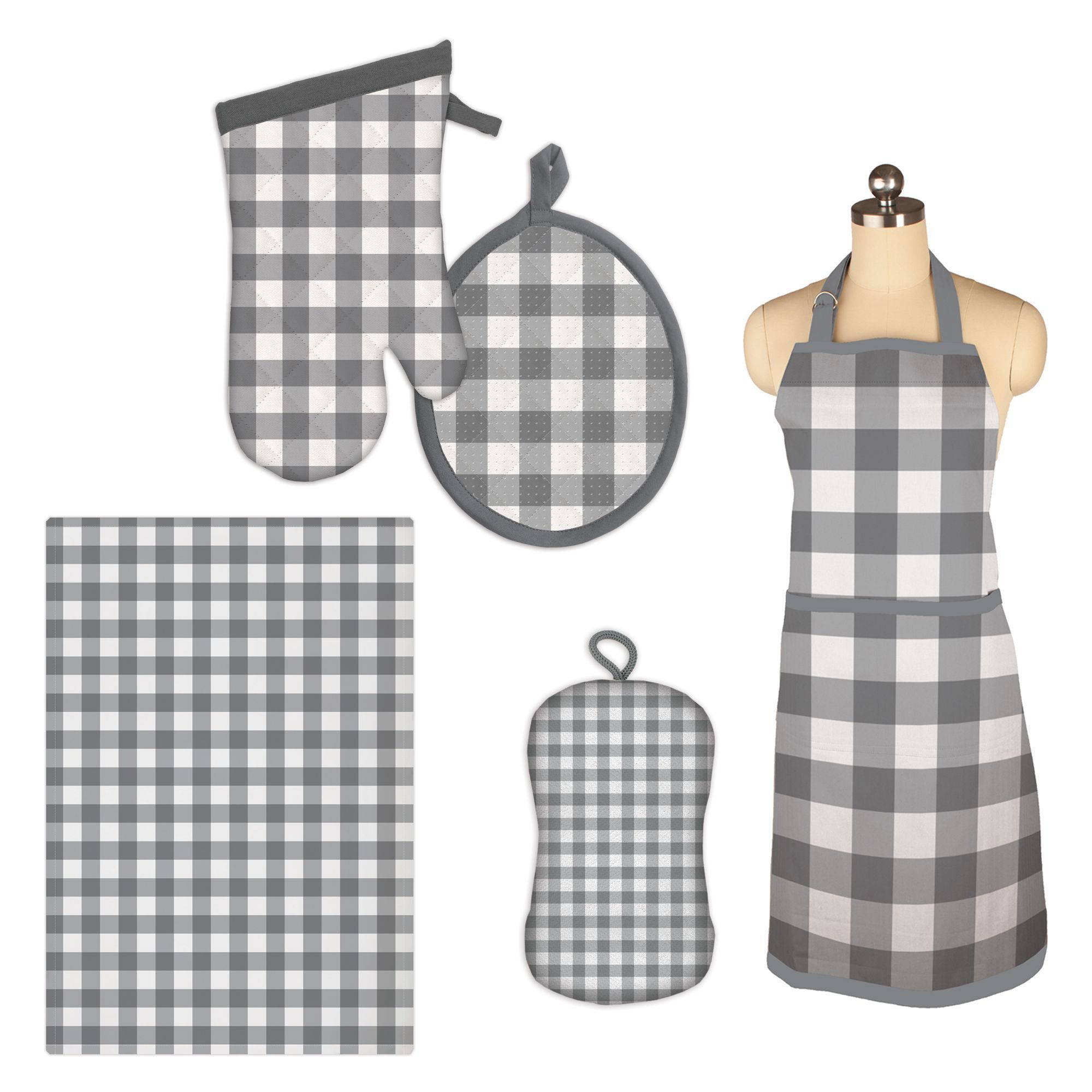 Mu Kitchen 5-Piece Gingham Kitchen Set | Joy
